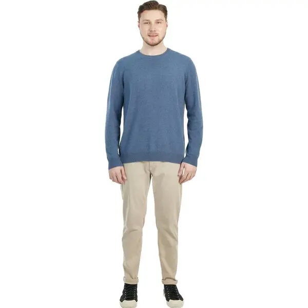Gobi Cashmere Crewneck Cashmere Sweater - Bijou Blue