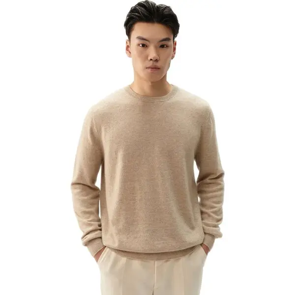 Gobi Cashmere Gobi Mongolian Cashmere Crew Neck Sweater - Warm Grey
