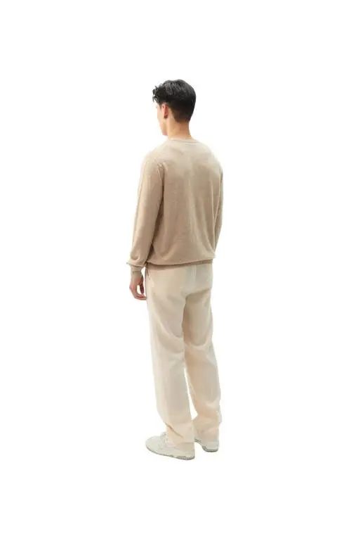 Gobi Cashmere Crewneck Cashmere Sweater - Warm Grey
