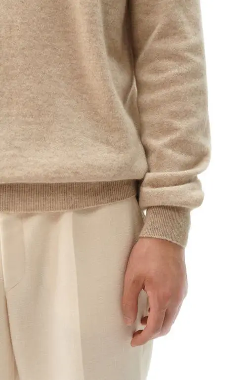 Gobi Cashmere Crewneck Cashmere Sweater - Warm Grey