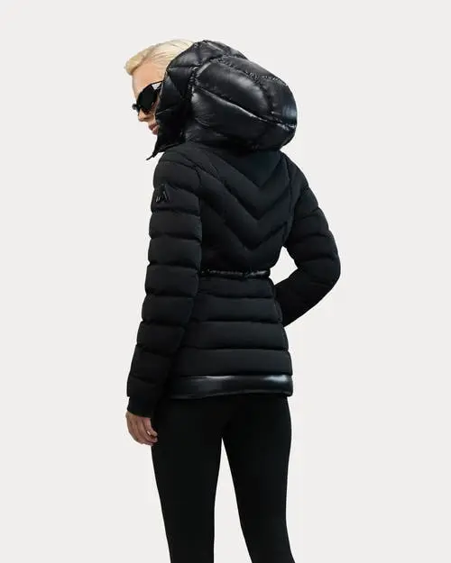 ALPENHAUS Everlong Lightweight Herringbone Quilted Puffer - Black