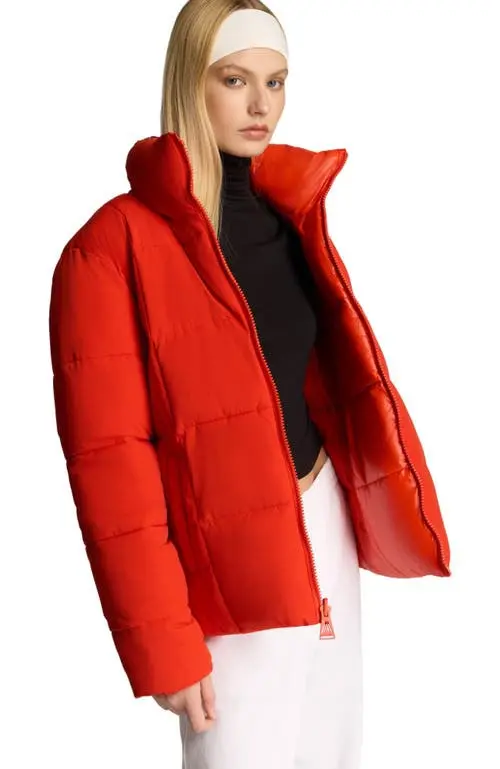 ALPENHAUS Winekka 2-in-1 Reversible Puffer With Oversized Removable Scarf - Safety Orange