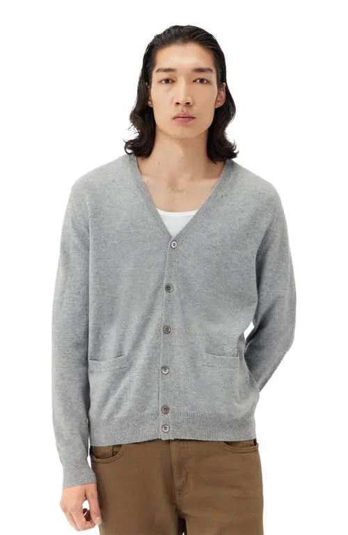 GOBI MONGOLIAN CASHMERE Essential Cashmere V-neck Cardigan - Vapor Blue