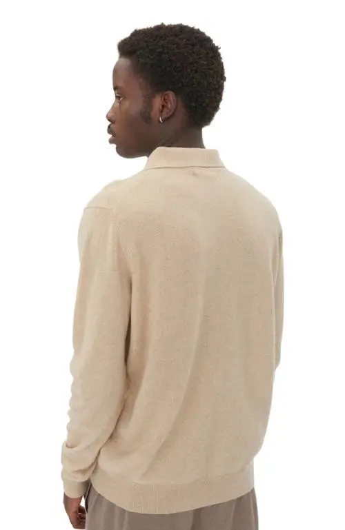Gobi Cashmere Polo Neck Sweater - True Beige