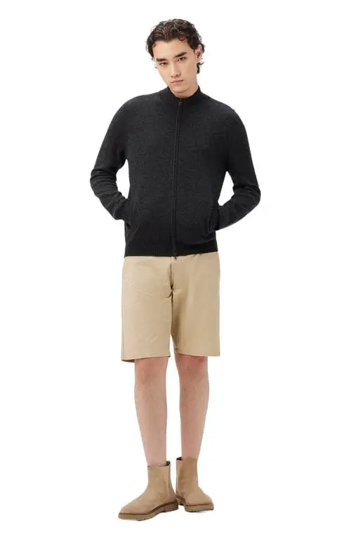 Gobi Cashmere Essential Full-zip Cashmere Cardigan - Charcoal