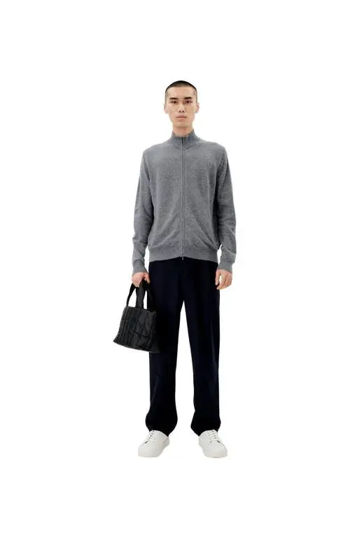 Gobi Cashmere Essential Full-zip Cashmere Cardigan - Dim Gray