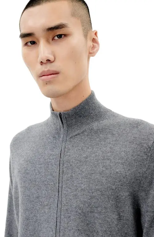 Gobi Cashmere Essential Full-zip Cashmere Cardigan - Dim Gray