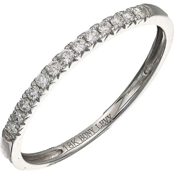 Bony Levy 18k Gold Diamond Stacking Ring - 18k White Gold