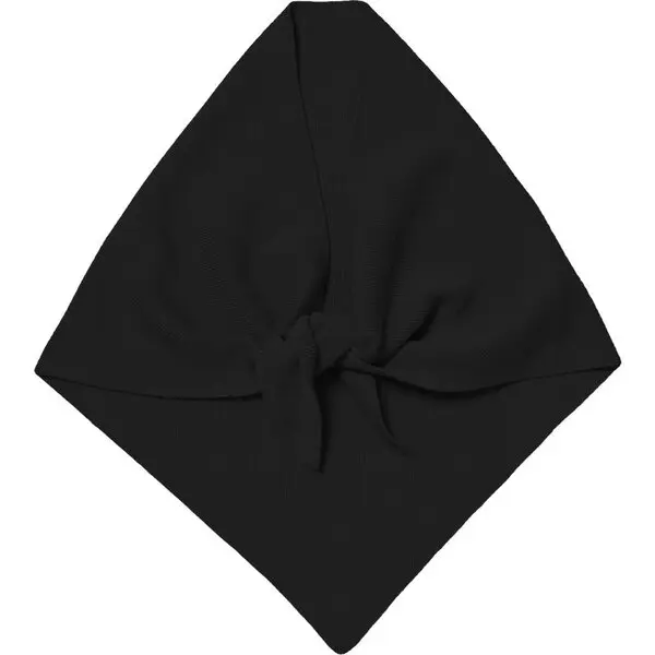 HYER GOODS Upcycled Merino Wool Head Scarf - Black