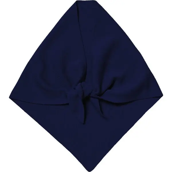 HYER GOODS Upcycled Merino Wool Head Scarf - Dark Navy