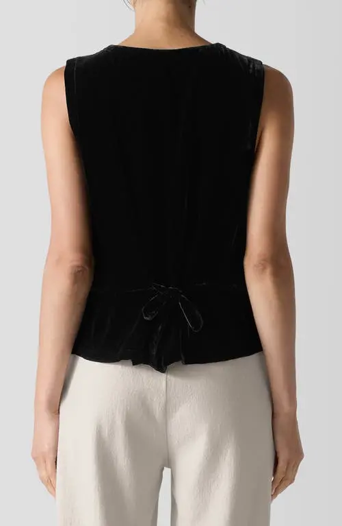 Eileen Fisher Velvet Tie Back Vest