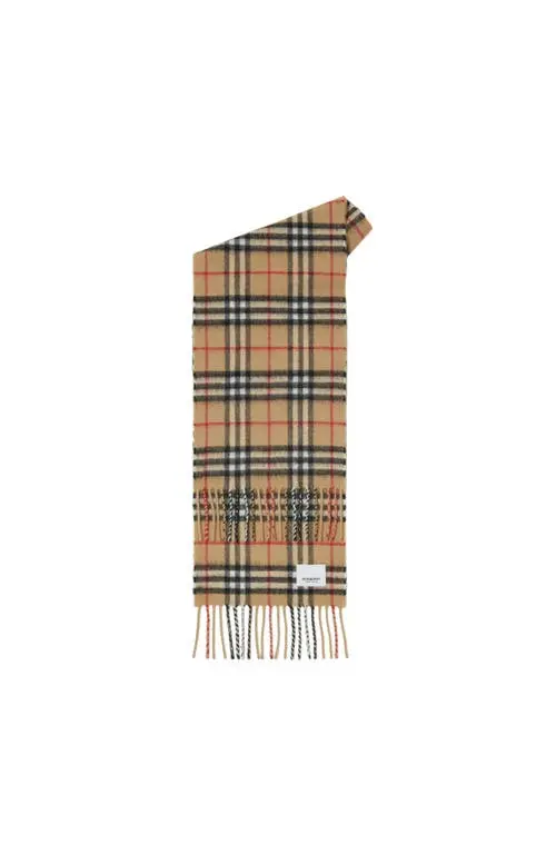 Burberry Check Cashmere Scarf - Archive Beige
