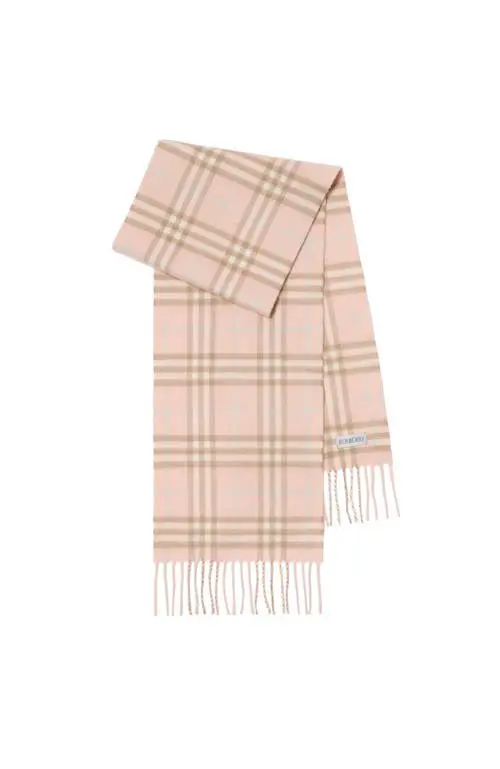 Burberry Check Cashmere Scarf - Archive Pink