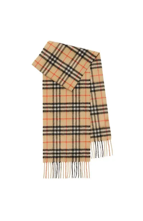 Burberry Check Cashmere Scarf - Sand
