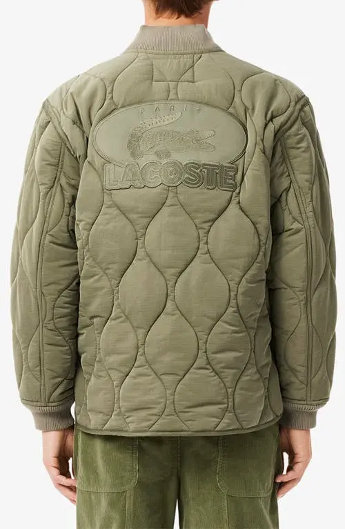 Lacoste Water-repellent Quilted Bomber Jacket