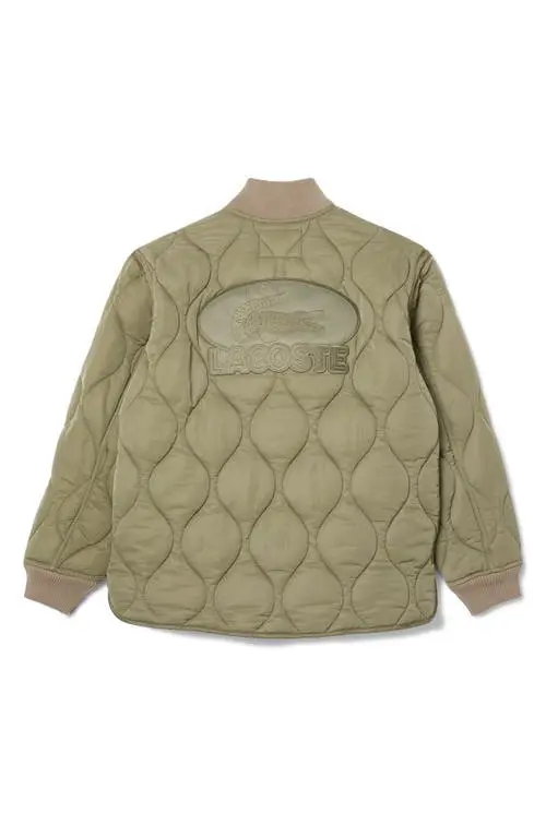 Lacoste Water-repellent Quilted Bomber Jacket