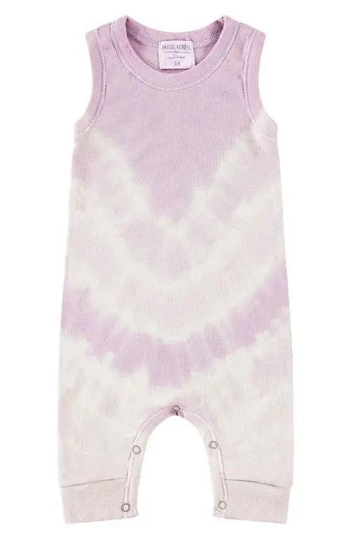 PAIGELAUREN Tie Dye Tank Romper - Purple