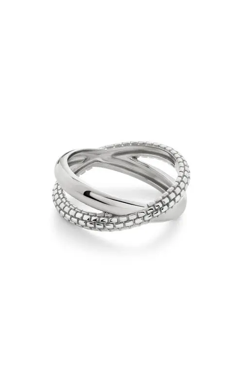 Monica Vinader Heirloom Crossover Ring - Sterling Silver