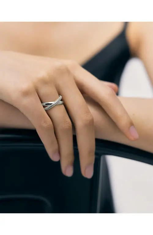 Monica Vinader Heirloom Crossover Ring - Sterling Silver