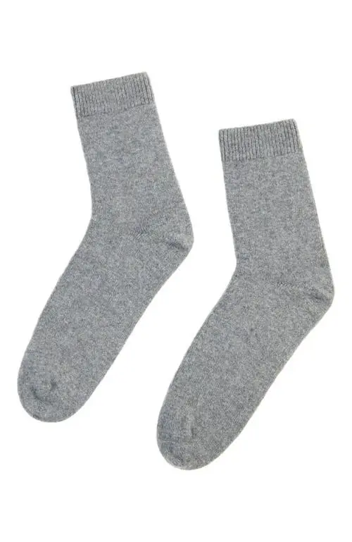 Gobi Cashmere Jersey Knit Bed Socks - Dim Gray