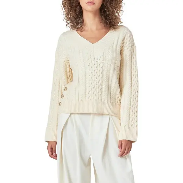 Endless Rose Cable Stitch Sweater