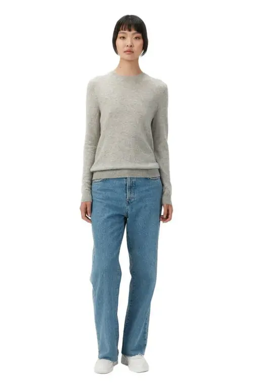Gobi Cashmere Cashmere Hat And Crew Neck Sweater Set - Dawn Blue