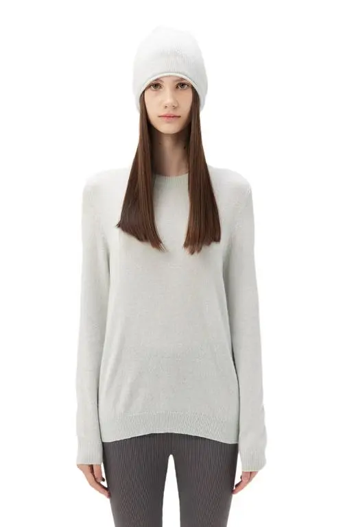 Gobi Cashmere Cashmere Hat And Crew Neck Sweater Set - Milky Green