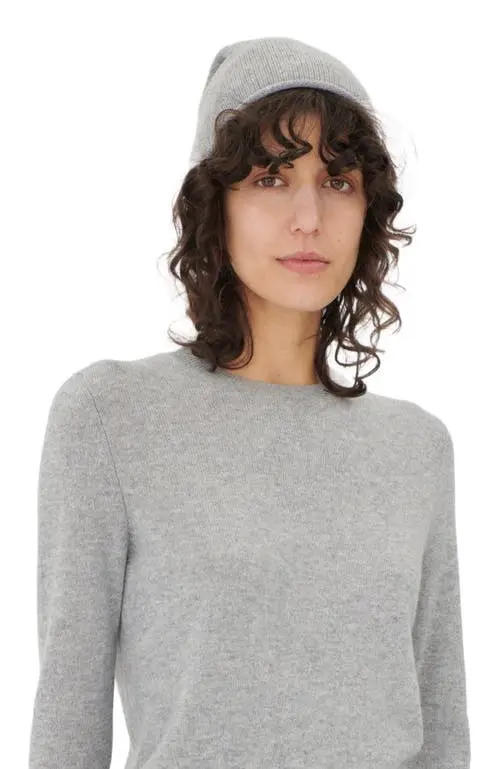Gobi Cashmere Cashmere Hat And Crew Neck Sweater Set - Vapor Blue