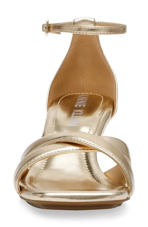 Anne Klein Joss Ankle Strap Kitten Heel Sandals