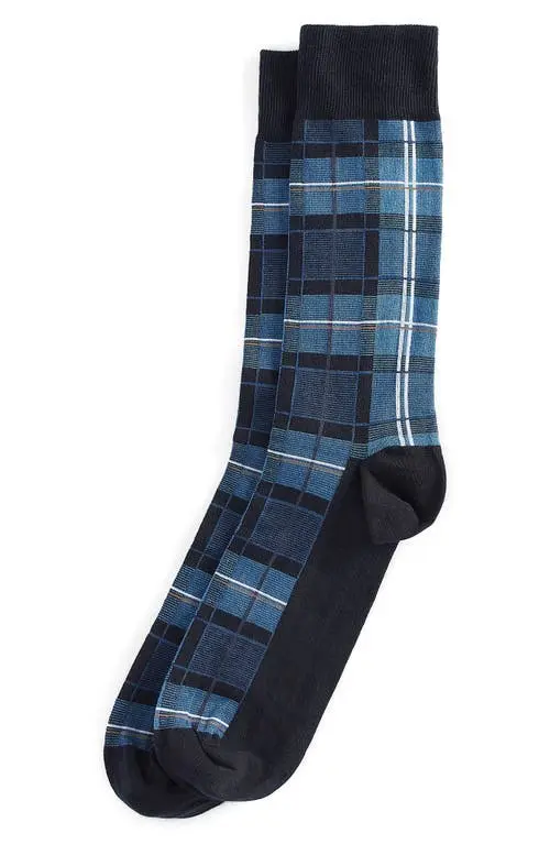 Barbour Blyth Plaid Socks - Berwick Blue