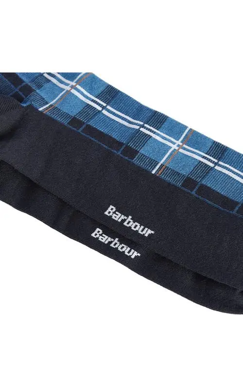Barbour Blyth Plaid Socks - Berwick Blue