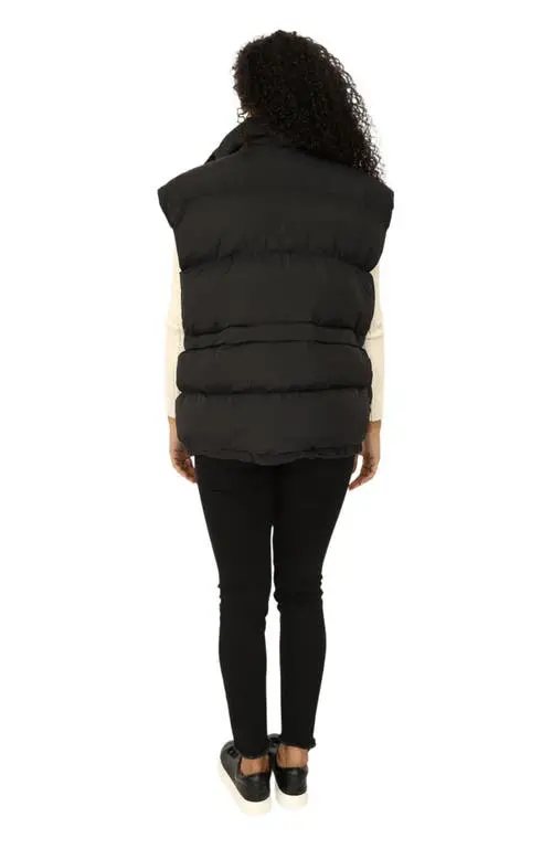 BELLE & BLOOM Landslide Zip Off Puffer Vest - Black