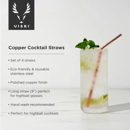 VISKI Cocktail Straws