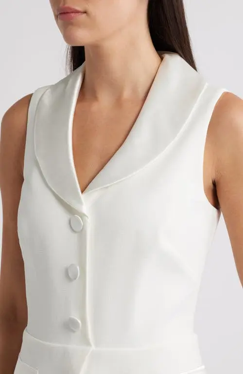 Eliza J Sleeveless Peplum Waistcoat Jumpsuit
