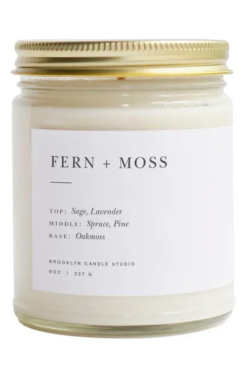 BROOKLYN CANDLE STUDIO Fern + Moss Scented Jar Candle - Fern Moss