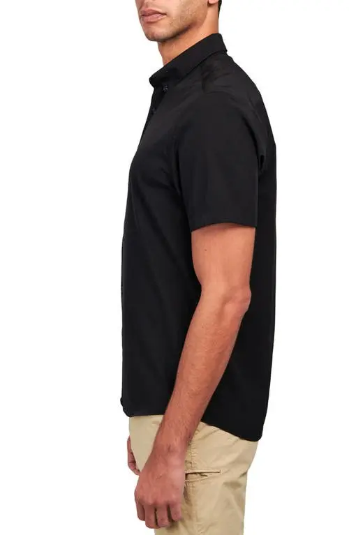 BROOKLYN BRIGADE Slim Fit 4-way Stretch Performance Shirt - Black
