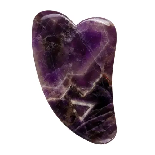 WHITE LOTUS BEAUTY Premium Amethyst Gua Sha - Purple