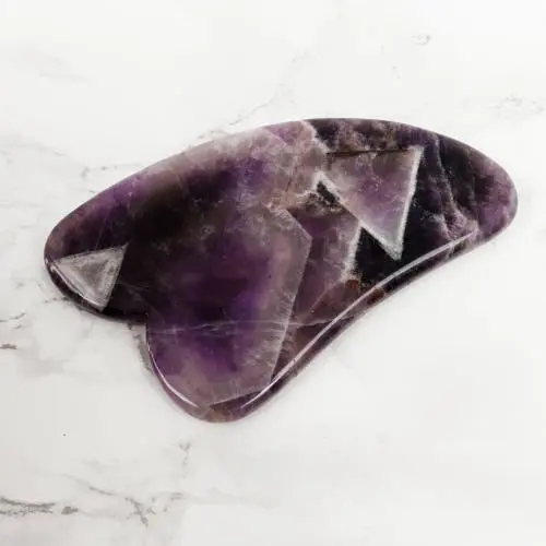 WHITE LOTUS BEAUTY Premium Amethyst Gua Sha
