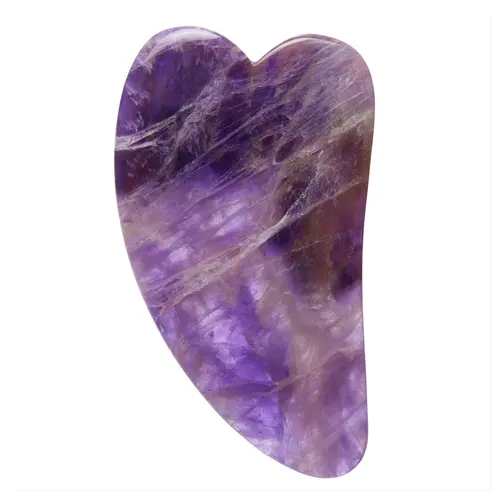 WHITE LOTUS BEAUTY Premium Amethyst Gua Sha - Purple