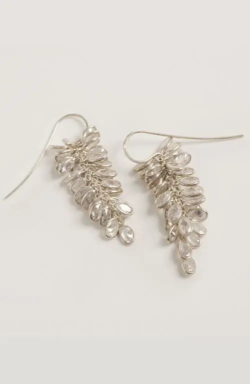 FREYA ROSE Midi Crystal Drop Earrings - Silver
