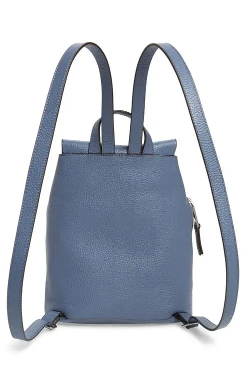 TREASURE & BOND Luca Grainy Leather Backpack Treasure & Bond Luca Grained Leather Backpack - Blue Country  main image 2