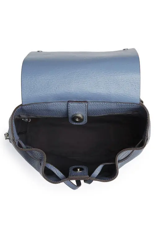 TREASURE & BOND Luca Grainy Leather Backpack Treasure & Bond Luca Grained Leather Backpack - Blue Country  main image 3