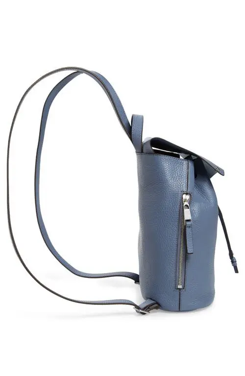 Treasure & Bond Luca Grained Leather Backpack - Blue Country  display picture 1