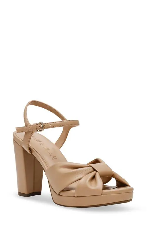 Anne Klein Velia Platform Sandals - Biscotti