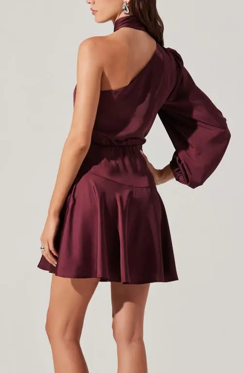 burgundy satin shirt dress Burgundy Satin Shirt-Dress with Printed Collar and Cuffs