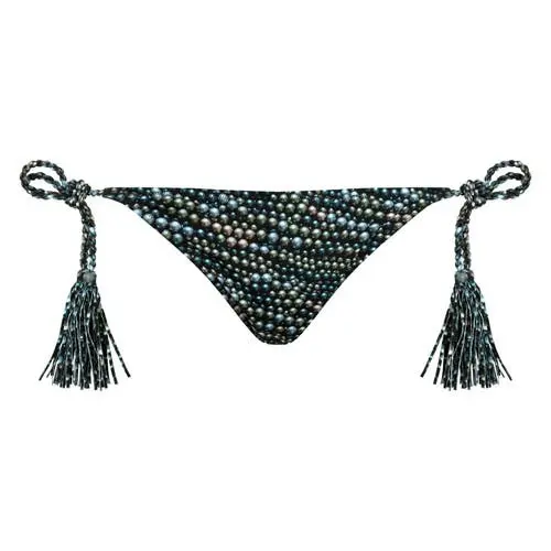 Vilebrequin Pearl Jersey Rope Tresses Mini Brief Bikini Bottom - Noir