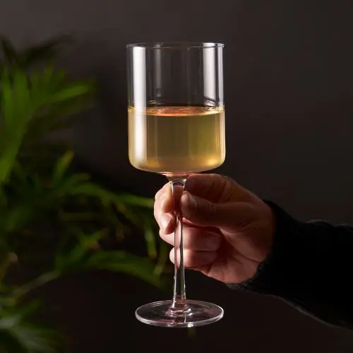 VISKI Laurel Crystal White Wine Glasses Set Of 2