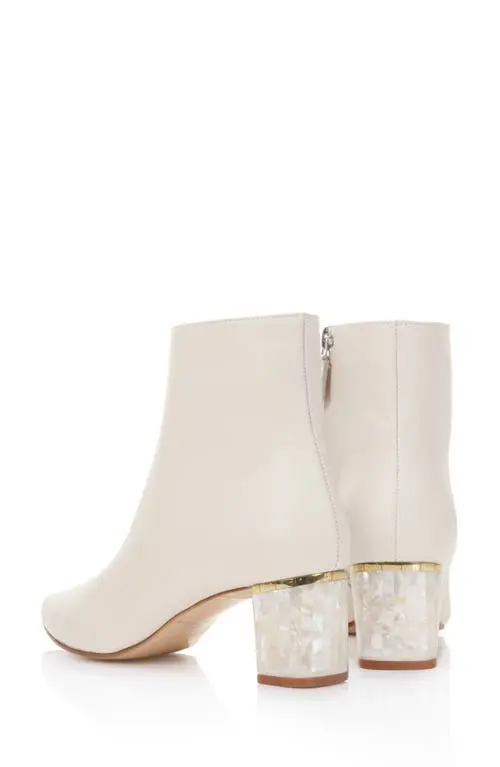 FREYA ROSE June Pearl Heel Ankle Boots - White