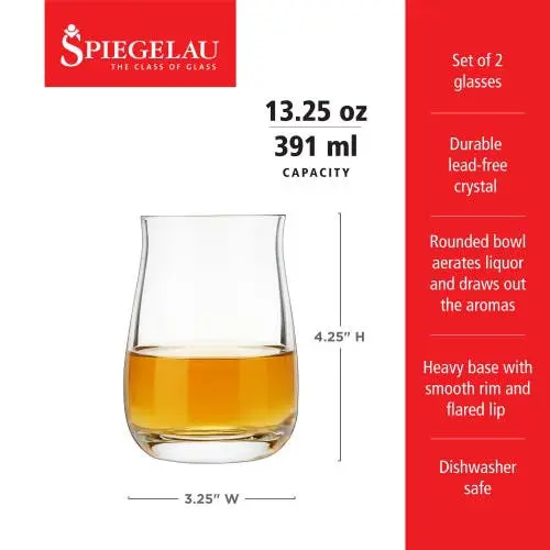 SPIEGELAU Single Barrel Bourbon Glass Set Of 2