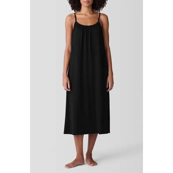 Eileen Fisher Organic Cotton Cami Midi Dress